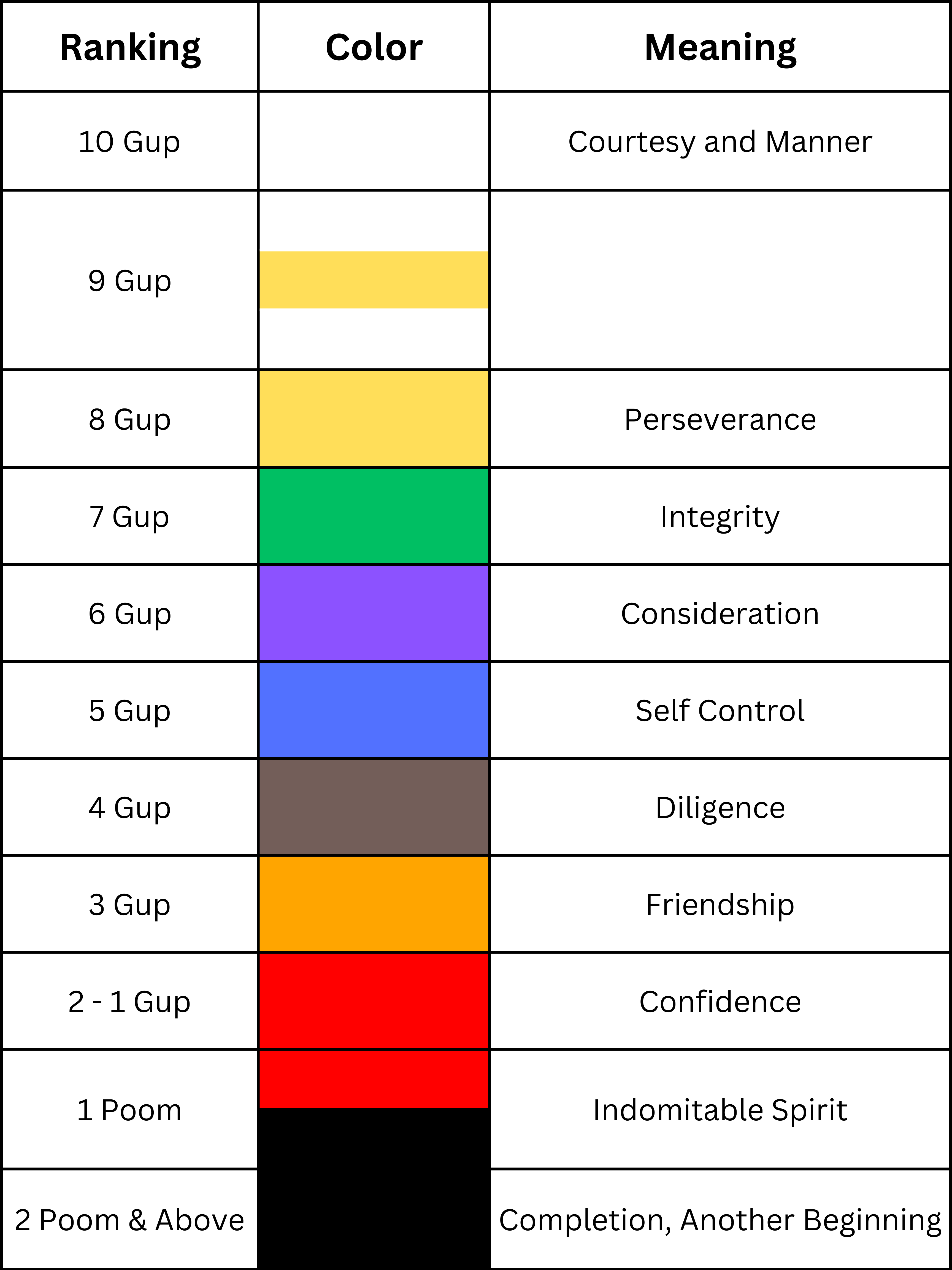 The Real Taekwondo Belt Levels And Orders – Taekwondo Together